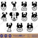Minnie Mouse Numbers Clipart, SVG Vector, Cuttable Design (digital ...