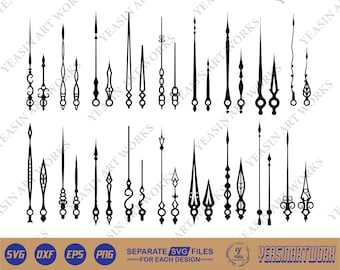 Clock Hands SVG, Clock Hands Vector, Silhouette, Cricut File, Clipart ...