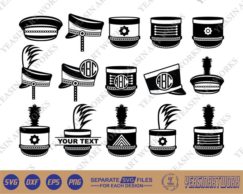 Marching Band Hat SVG, Marching Band Hat Vector, Silhouette, Cricut ...