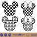 Checkered Mickey SVG, Checkered Mickey Vector, Checkered Minnie ...
