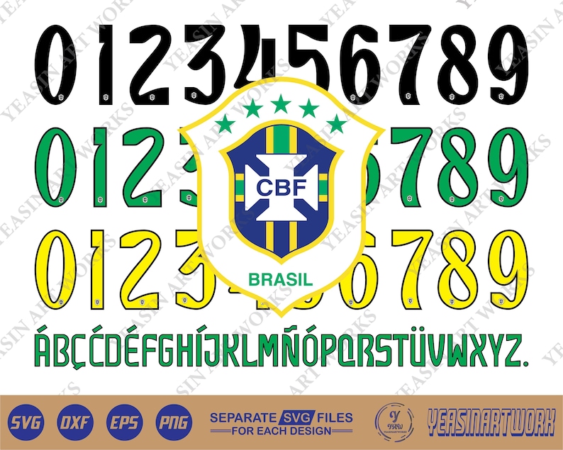 Brazil Copa America Font SVG, Brazil Copa America Font Vector ...