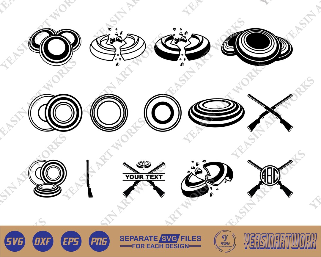 Clay Target SVG, Clay Target Vector, Silhouette, Cricut File, Clipart ...