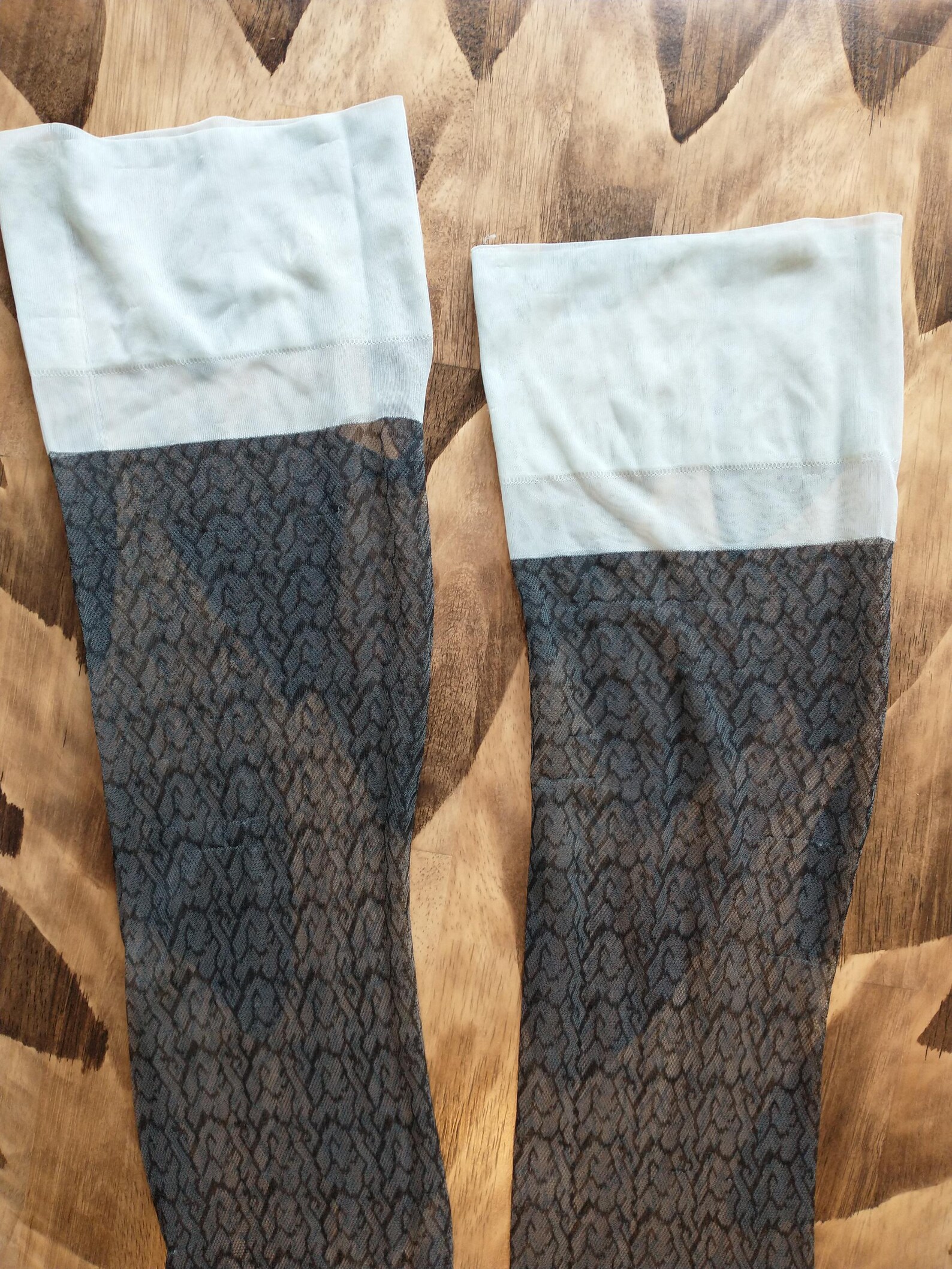 Vintage 1940s Nylon Stockings – Sheer Gray Knit, Distressed Costume - Etsy