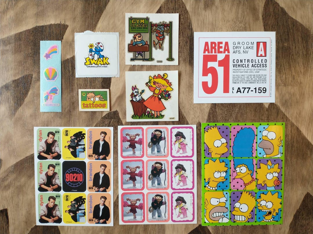 Vintage 1980s and 1990s Stickers and Cracker Jack Tattoos - Nostalgia ...