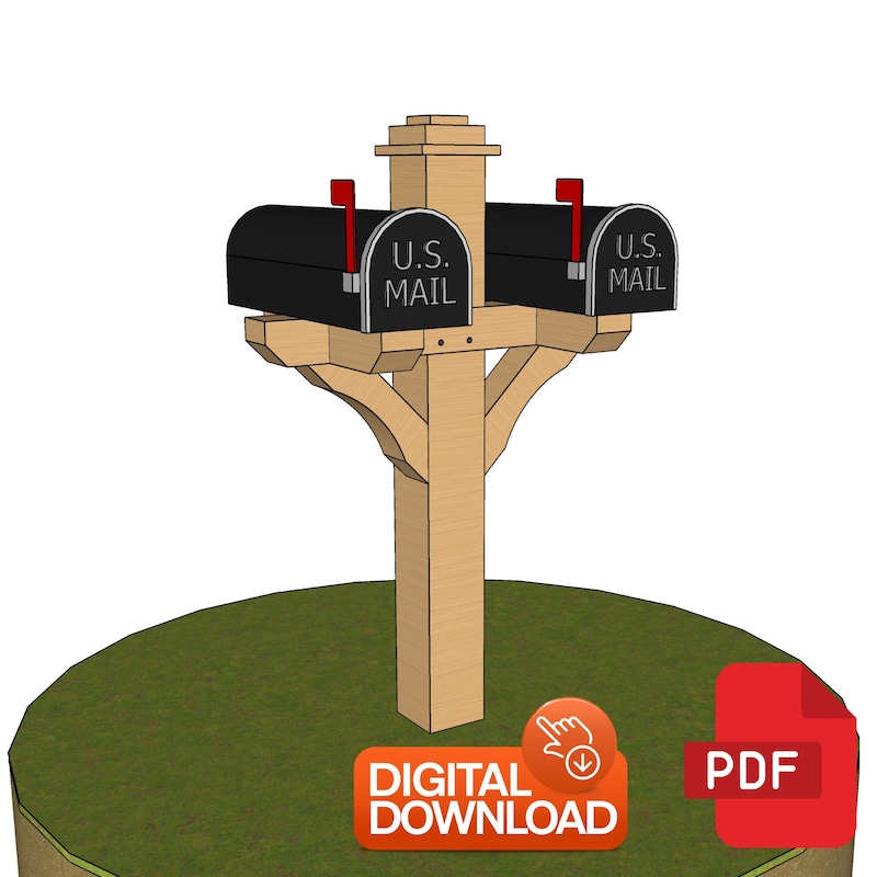 Wood Mailbox Post - Etsy