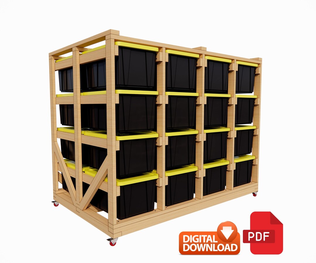 Mobile Storage System Digital Plans // Garage Storage // Mobile Garage ...