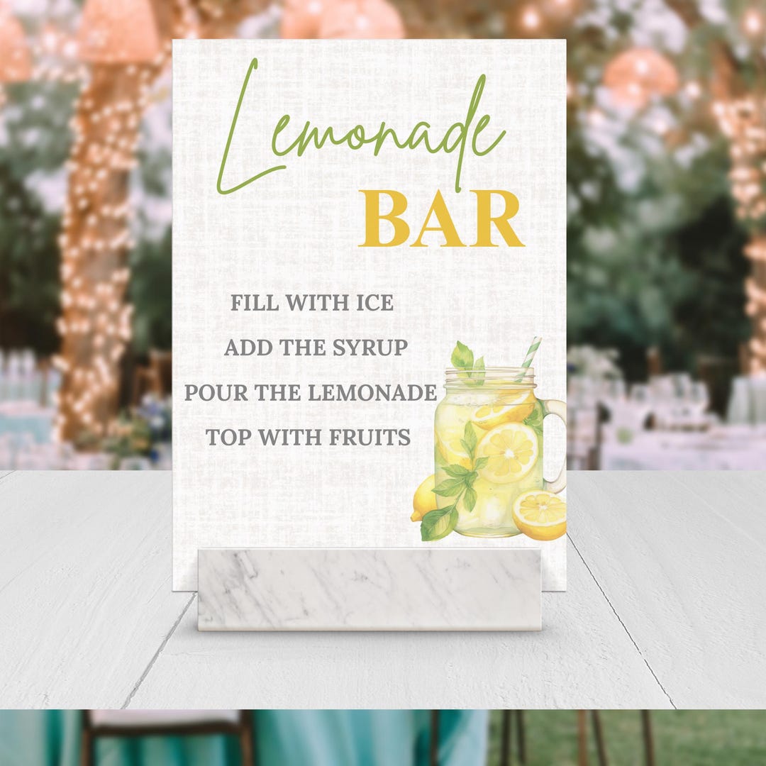 Graduation Lemonade Bar Sign | Printable Party Decor for Grad ...