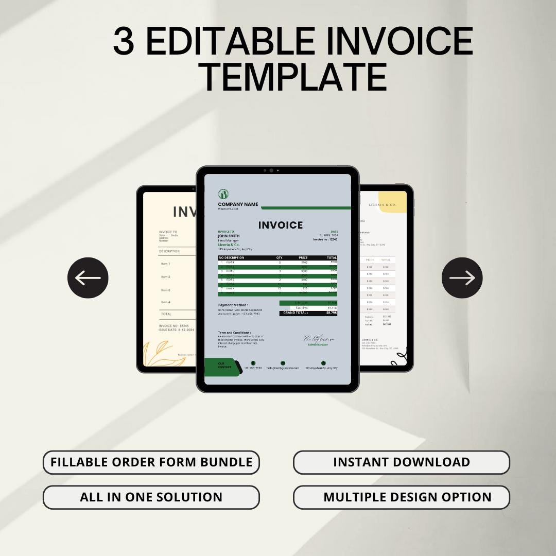 Order Invoice Business Invoice Template Invoice Temple Invoicet Emplate ...