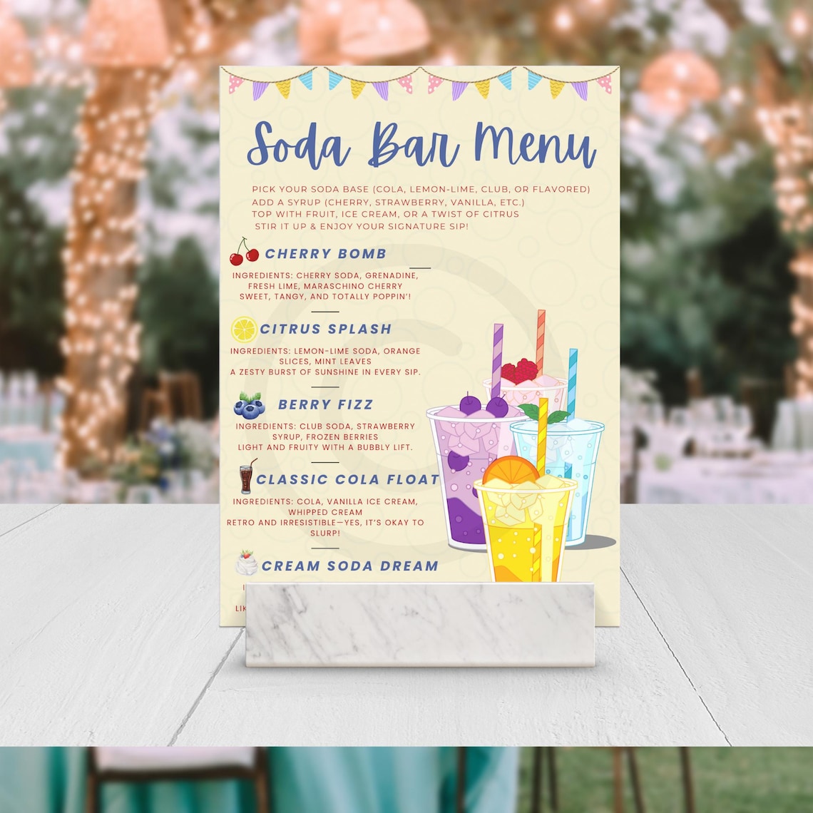 EDITABLE Graduation Party Dirty Soda Menu Canva Template PRINTABLE PNG ...