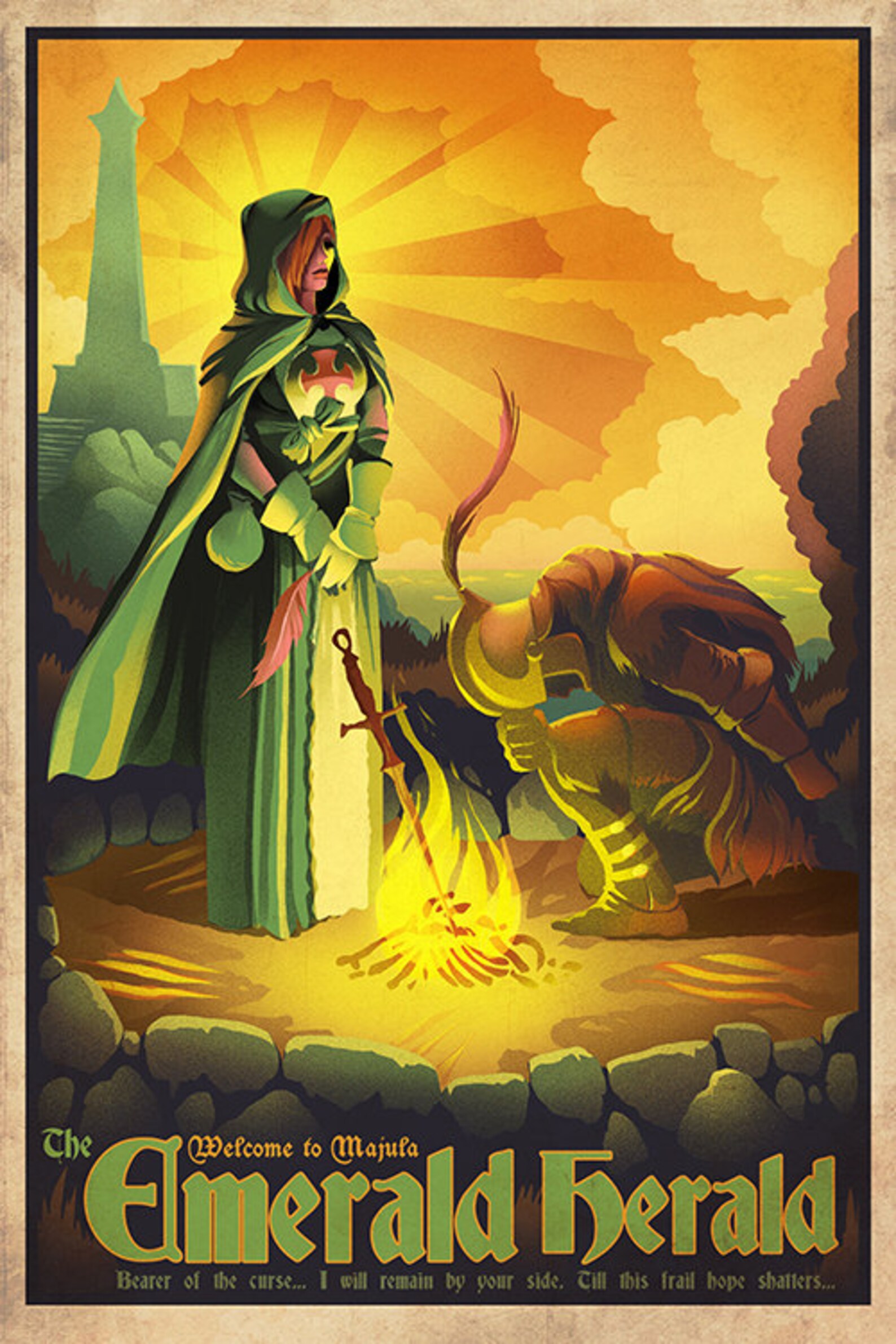 EMERALD HERALD Art Poster Print Travel Poster Video Game - Etsy UK