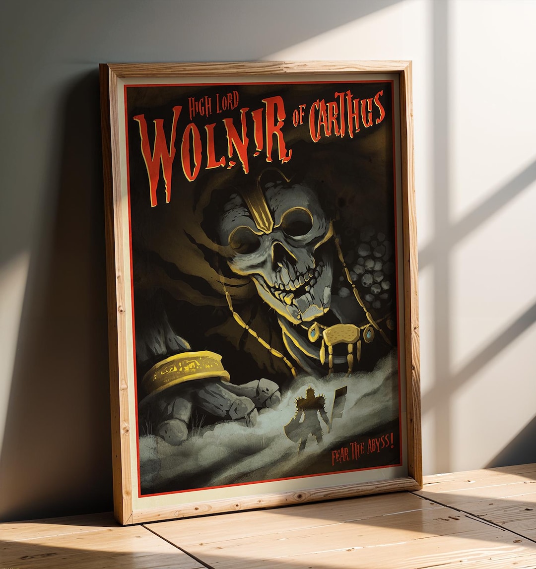 High Lord Wolnir Dark Fantasy Print | Video Game Art Poster, Gamer Room ...