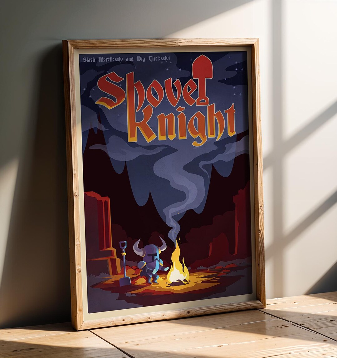 SHOVEL KNIGHT Poster | Indie Game Art Print | Retro Video Game Wall Art ...