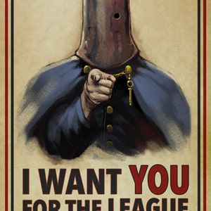 The League Recruitment Poster: Video Game Propaganda Art - Etsy