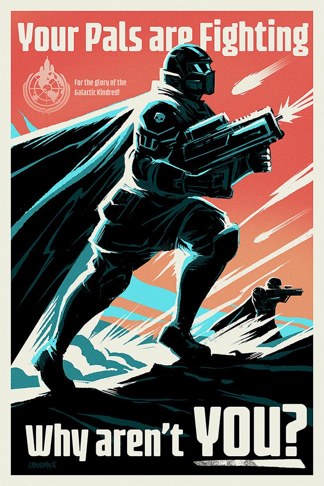 Helldivers 2 Propaganda Poster Video Game Art Sold By Ediva Lifeboat
