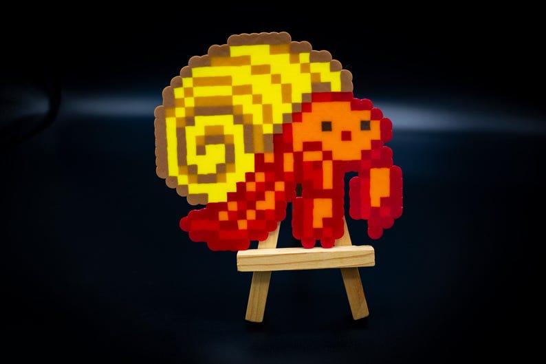 Hermit Crab Pixel Art "shelly" - Etsy