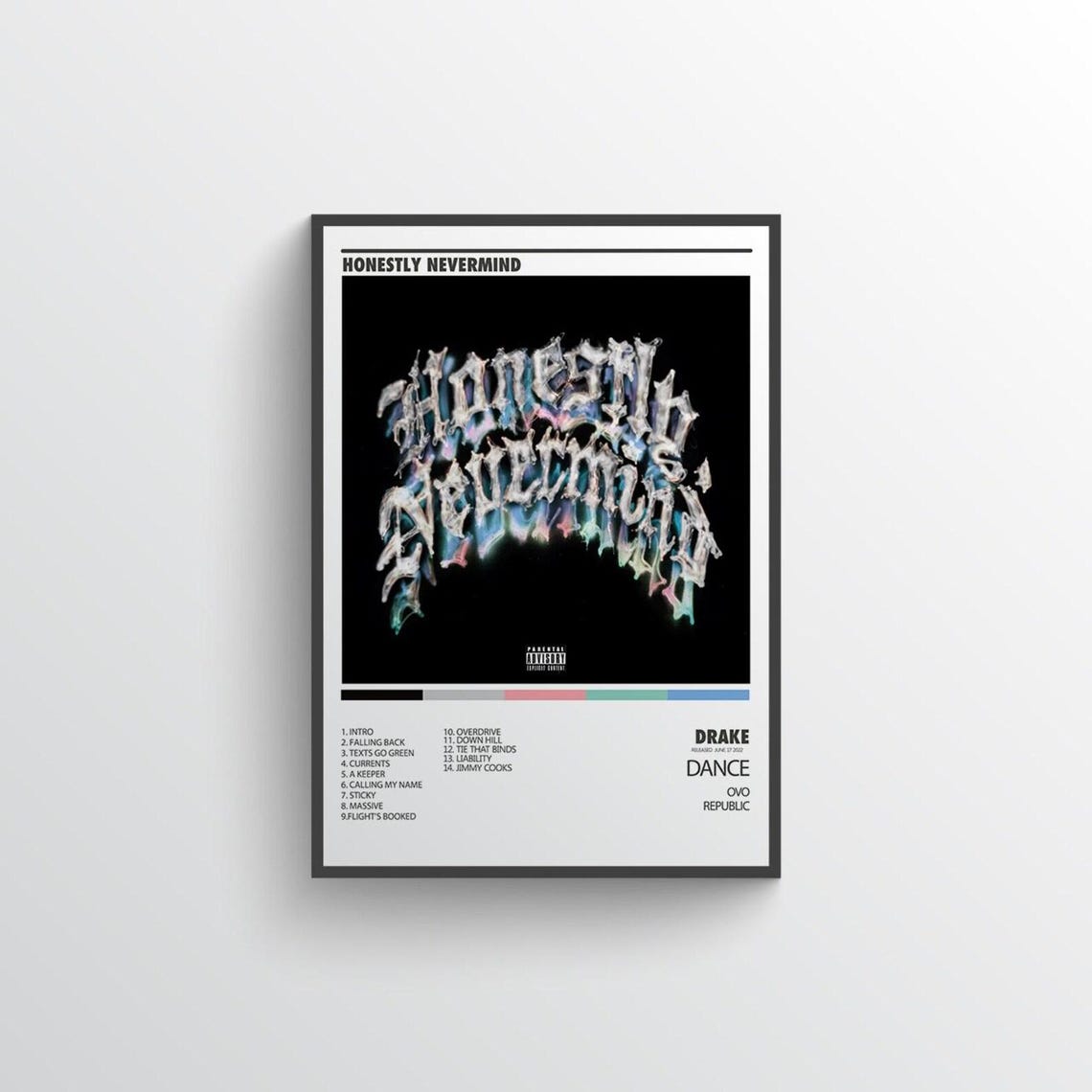 Drake Album Cover Poster, Vintage Drake Print, Music Cover Gift for Men ...