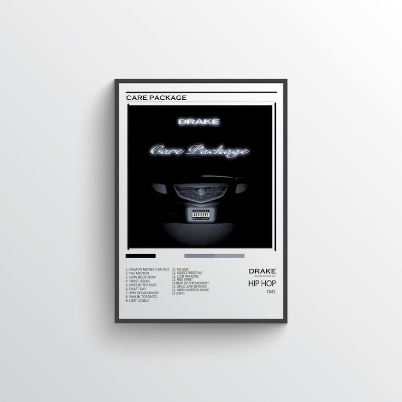 Poster copertina album Drake, stampa vintage Drake, regalo copertina ...
