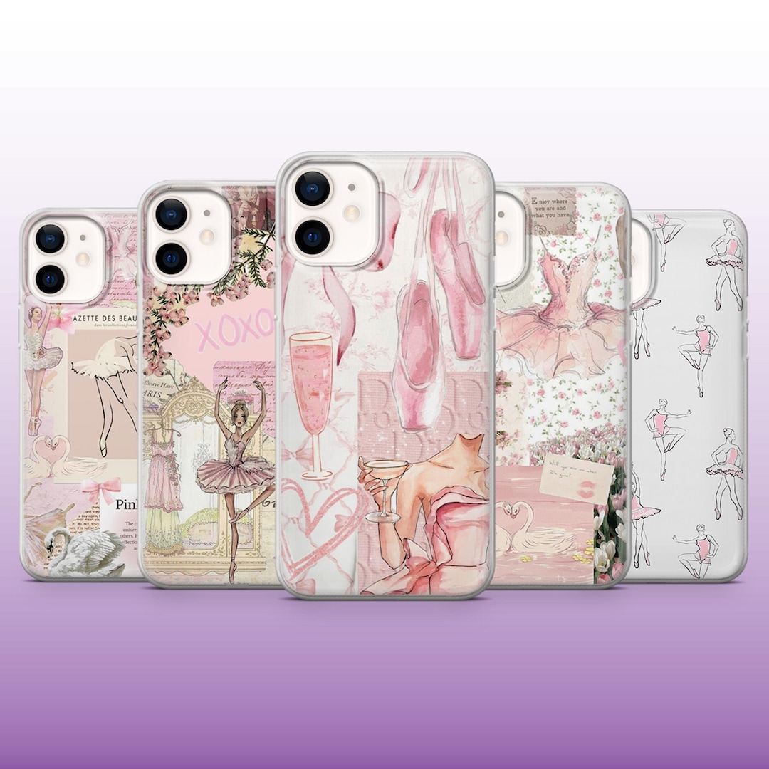 Ballerina Phone Case Ballet Dancer Soft Girl Cover for iPhone 16, 15 ...