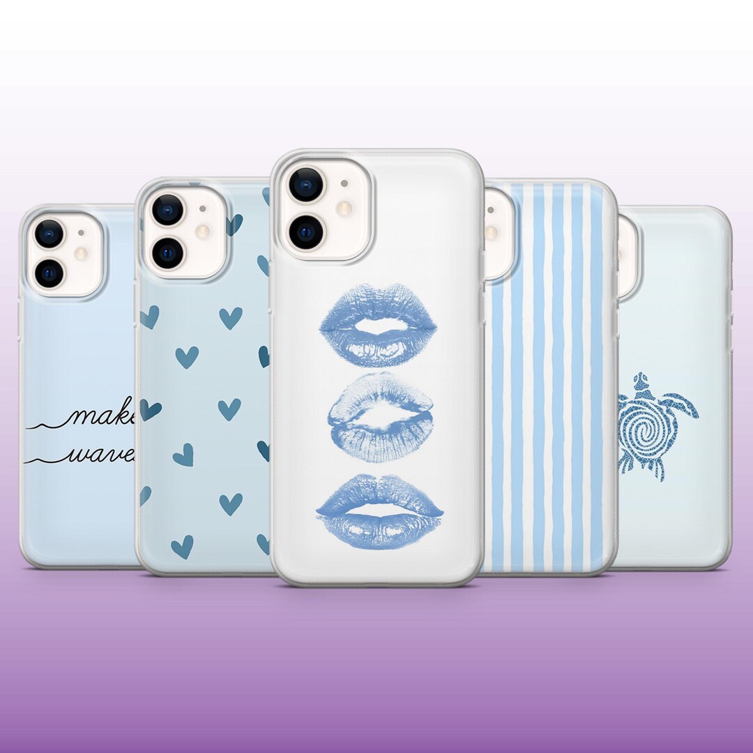 Light Blue Phone Case Baby Blue Pastel Blue Cover for iPhone 16, 15, 14 ...