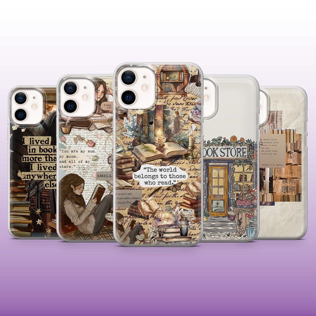 Bookish Phone Case Reader Aesthetic Cozy Book Cover for iPhone 17, 16 ...