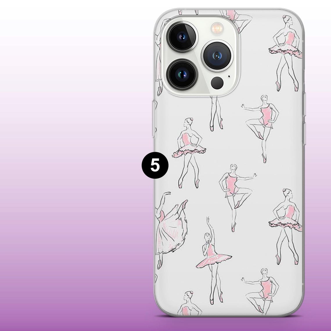 Ballerina Phone Case Ballet Dancer Soft Girl Cover for iPhone 16, 15 ...