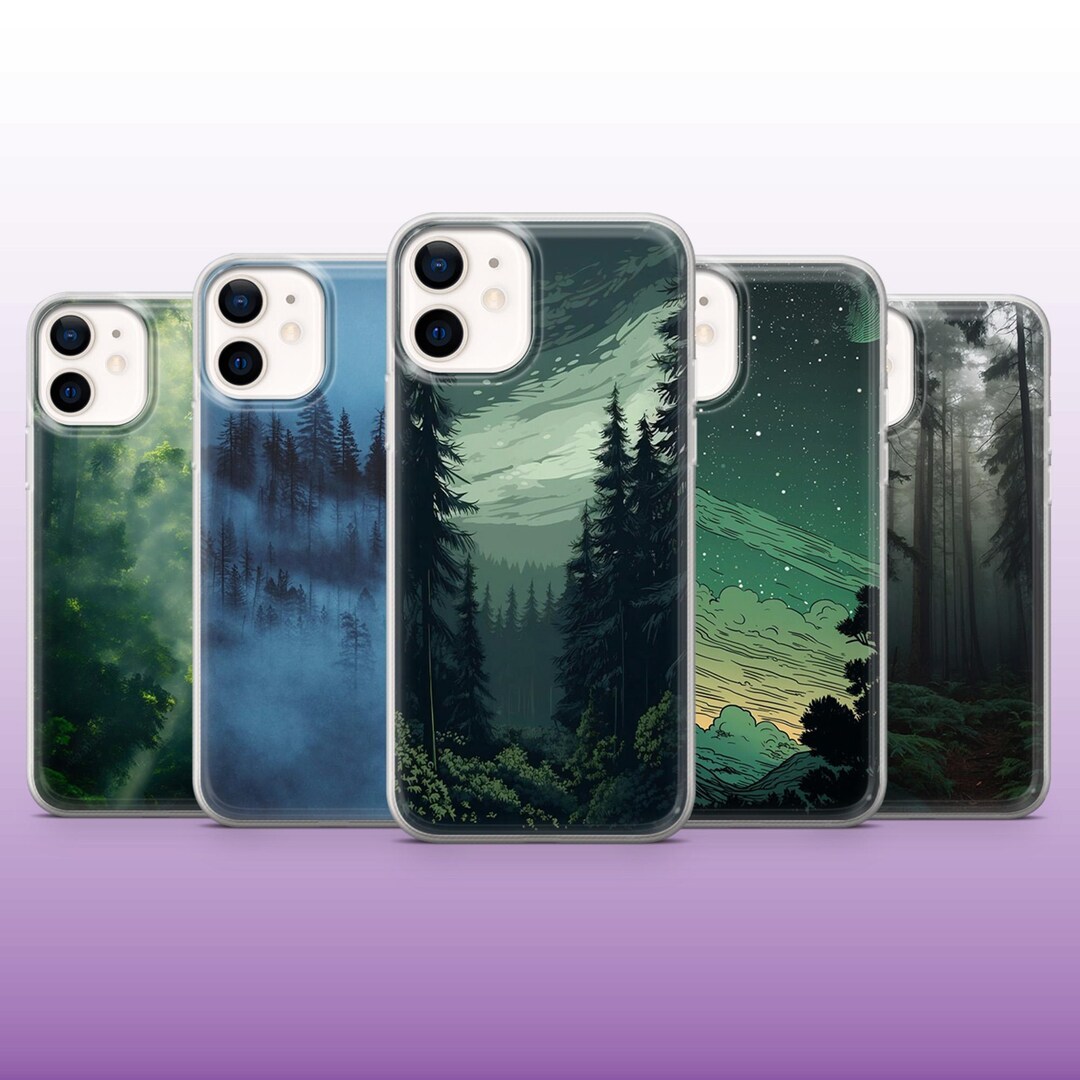 Dark Forest Phone Case Night Sky Enchanted Woods Cover for iPhone 16 ...