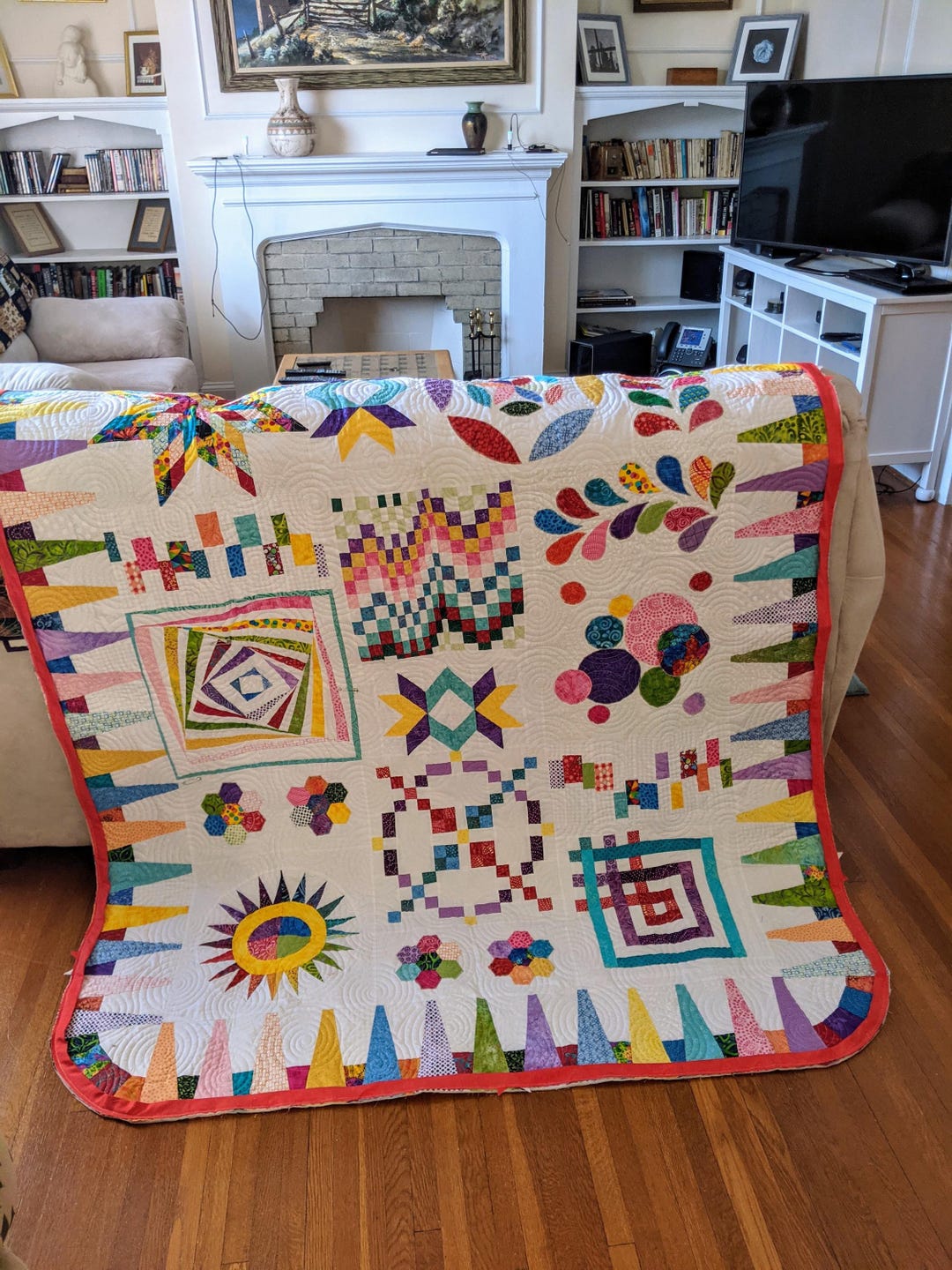 Rebecca Mae Designs' Scrap Happy Quilt, Complete - Etsy