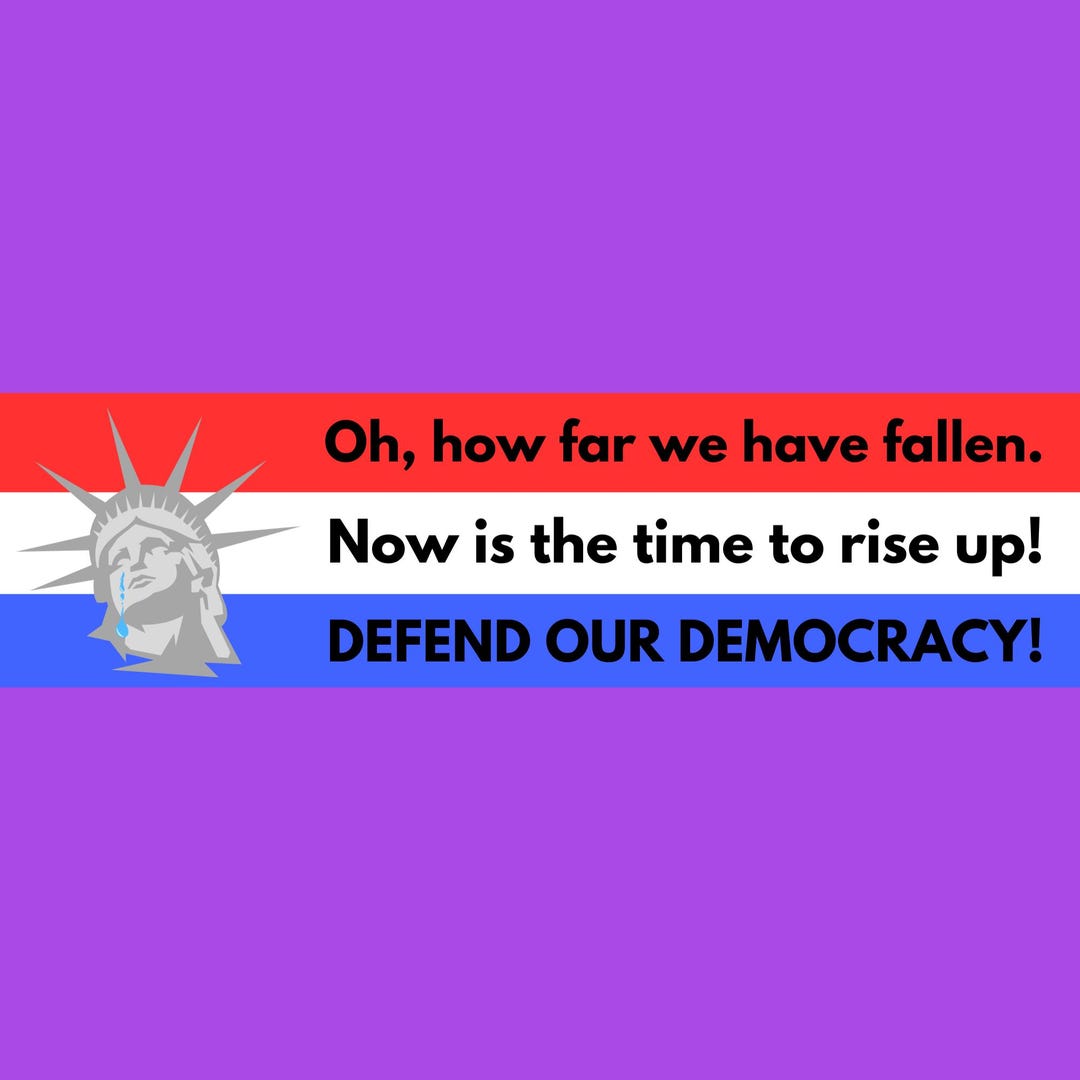 Bumper Sticker - Defend Our Democracy - Promote Democracy and Social ...