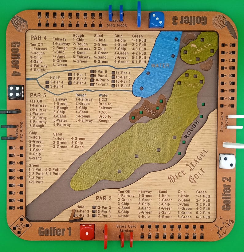 18 Hole Tabletop Dice Golf Game - New - the Dice League - Etsy