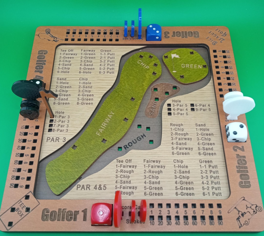 Tabletop Dice Golf Game 9 Hole - New & Improved - 2 Games in 1 - the ...