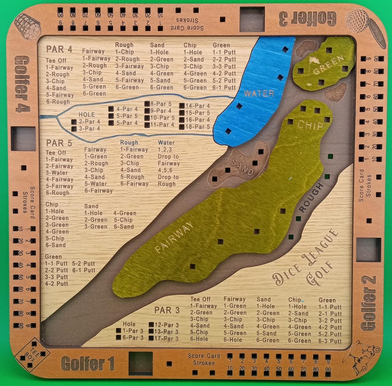 18 Hole Tabletop Dice Golf Game - New - the Dice League - Etsy