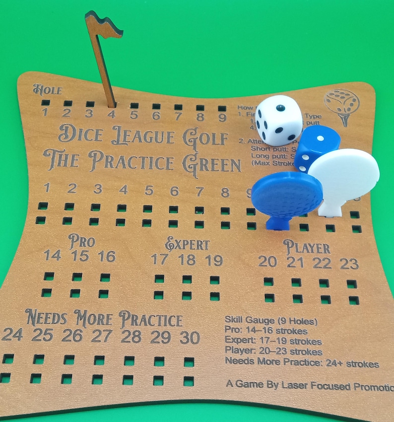 Tabletop Dice Golf Game 9 Hole - New & Improved - 2 Games in 1 - the ...