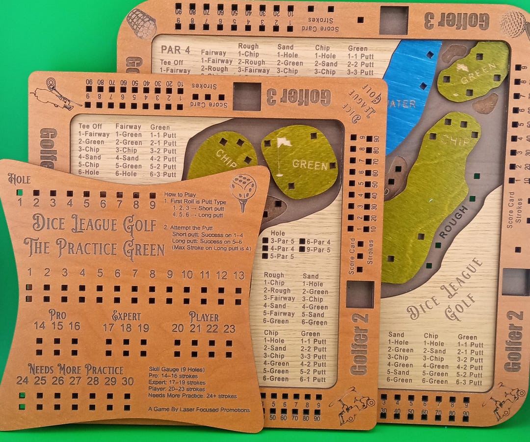 Tabletop Dice Golf Set – 9 & 18 Hole, Practice Green - Dice League - Etsy