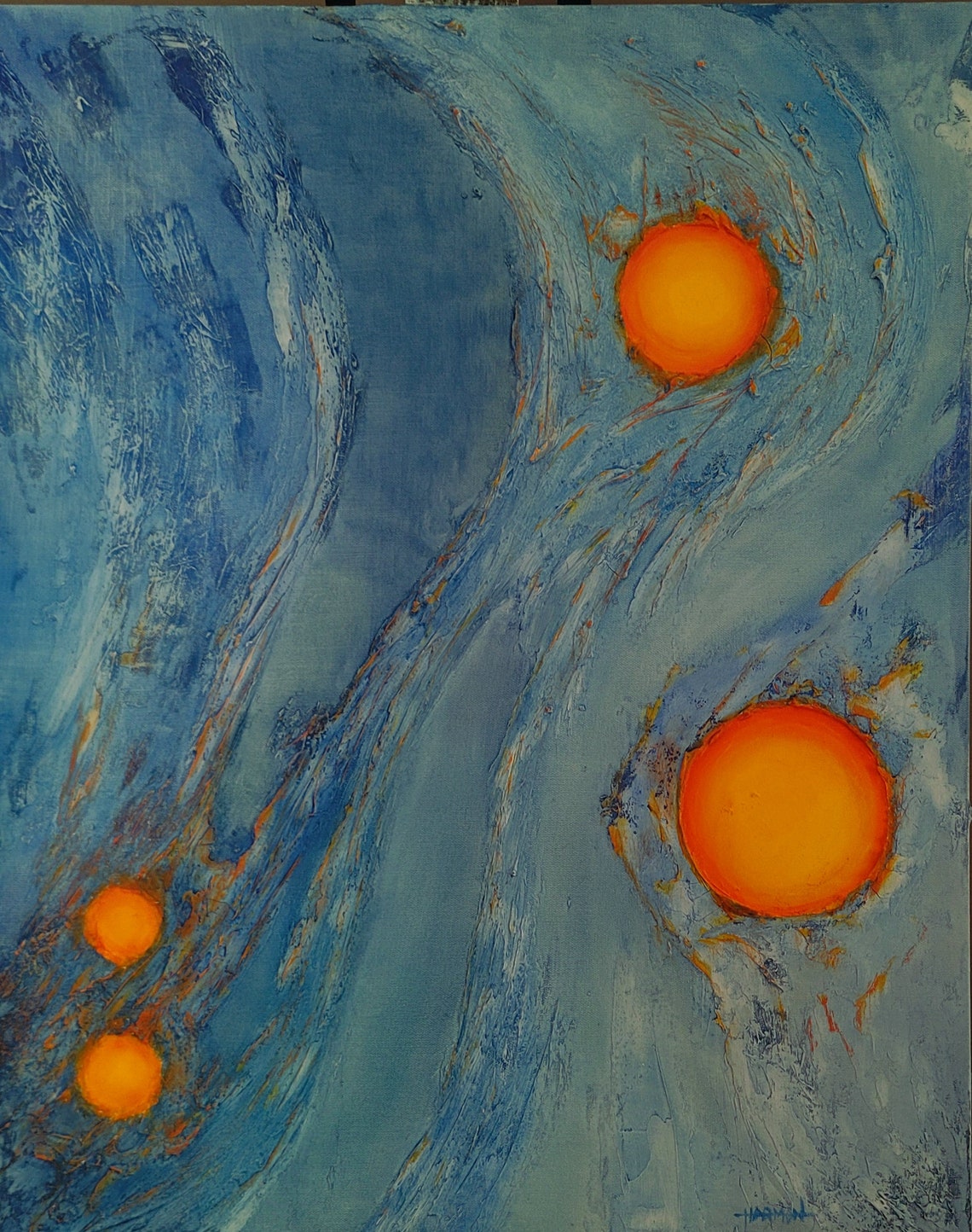 Stellar Original 30in X 24in, Oil and Plaster Painting on Canvas - Etsy