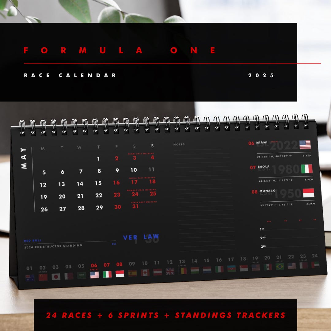 Buy 2025 Formula 1 Desk Calendar: F1 Racing Fan Gift Online in India - Etsy
