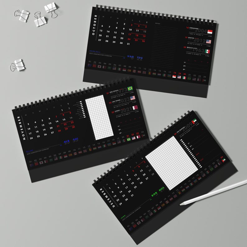 2025 Formula 1 Desk Calendar: F1 Racing Fan Gift - Etsy Australia