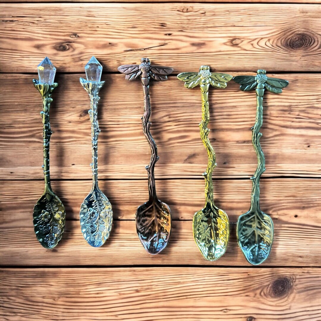 Tea Spoon - Decorative Crystal Witch Spoon | Mystical Stirring Spoon ...