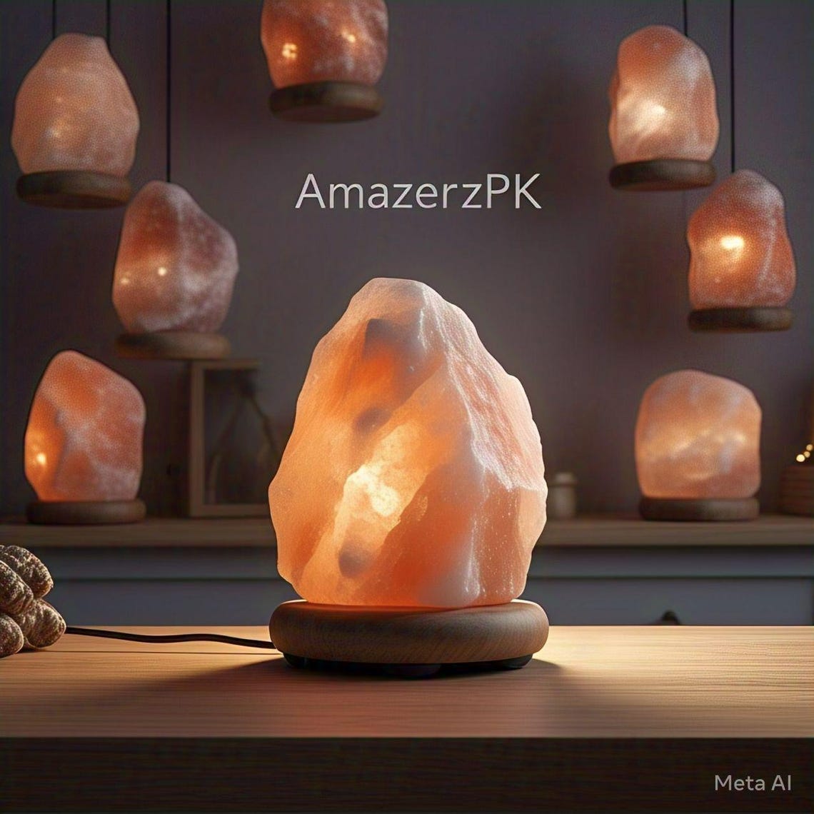 Himalayan Pink Salt Lamp,natural Air Purifier, Handcrafted Home Decor ...