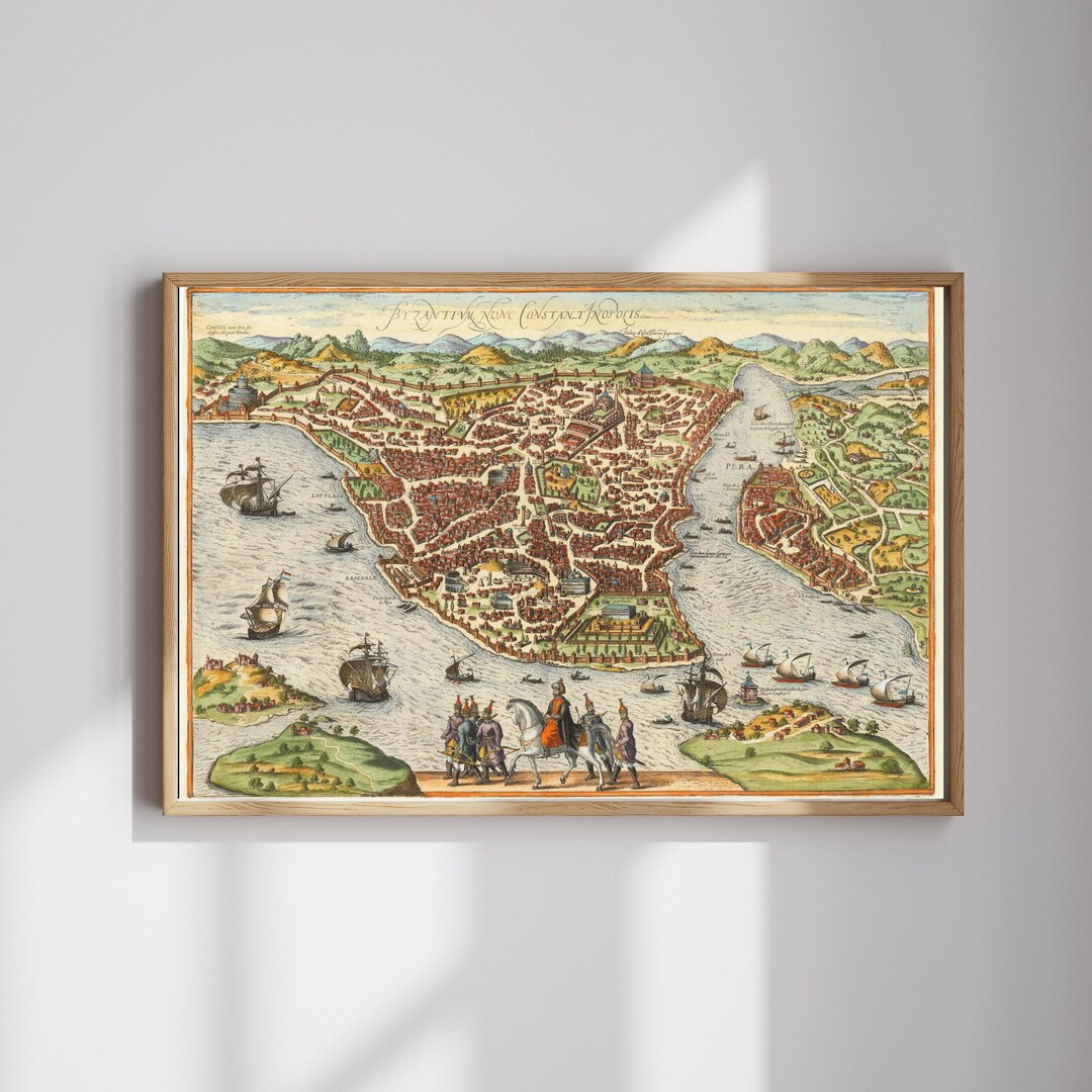 Vintage Istanbul Map: Ottoman Empire Historical Art (digital Download ...