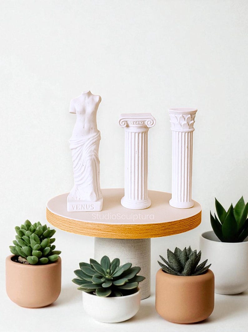 Venus De Milo and Columns Statue Set: Ancient Greek Roman Decor ...