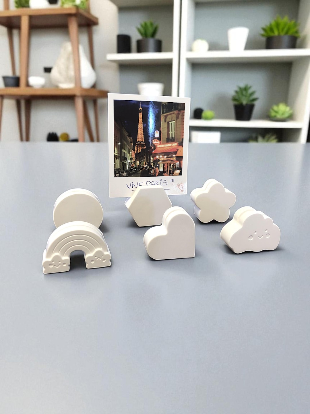 Mini Photo Holder: Heart, Cloud, Rainbow, Flower, Hexagon and Circle ...