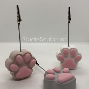 Cat Paw Note Holder | Unique Desk Accessory | Studying Room Object ...