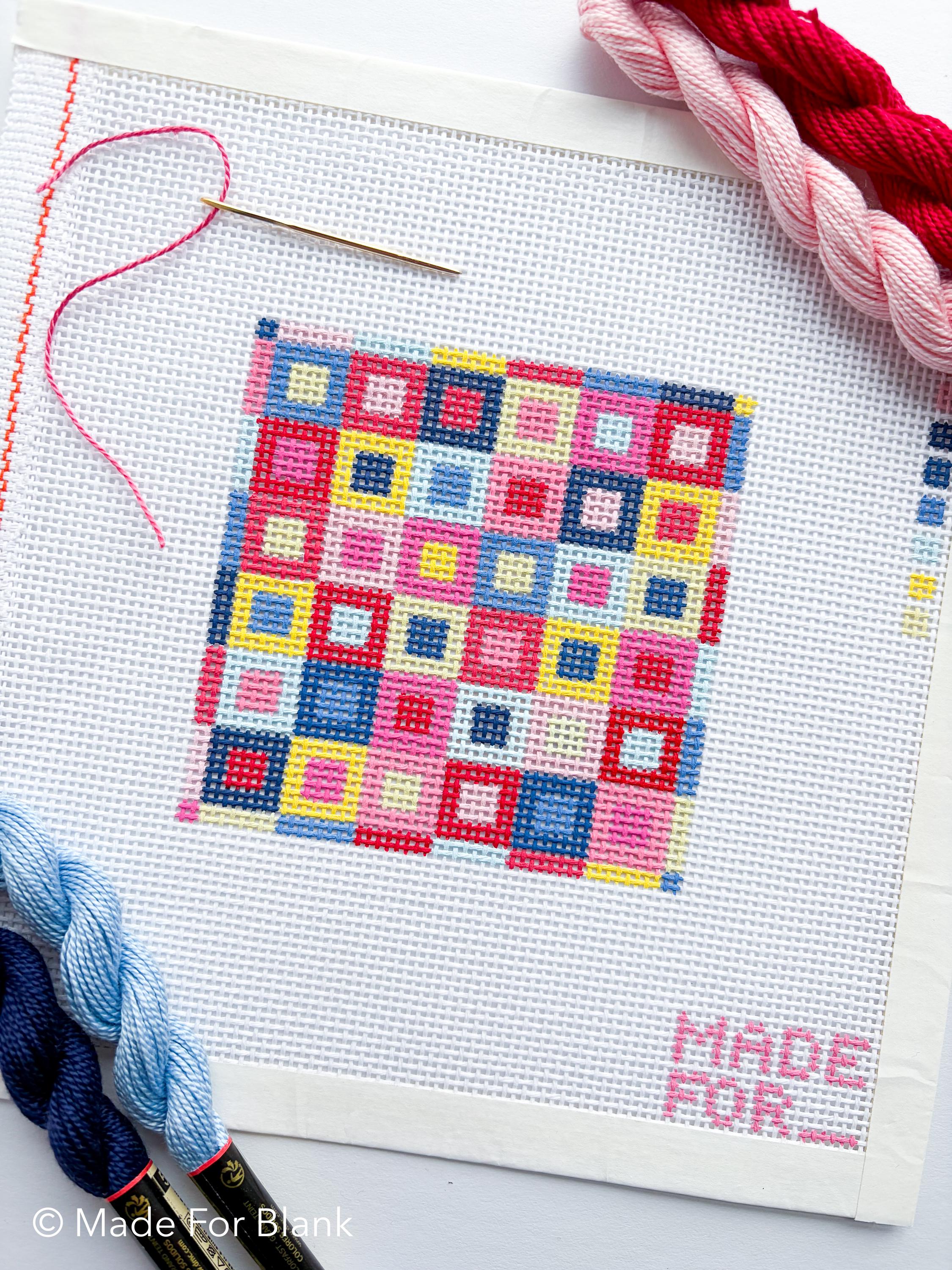 Geometric Pattern Needlepoint Canvas 4x4in - Etsy