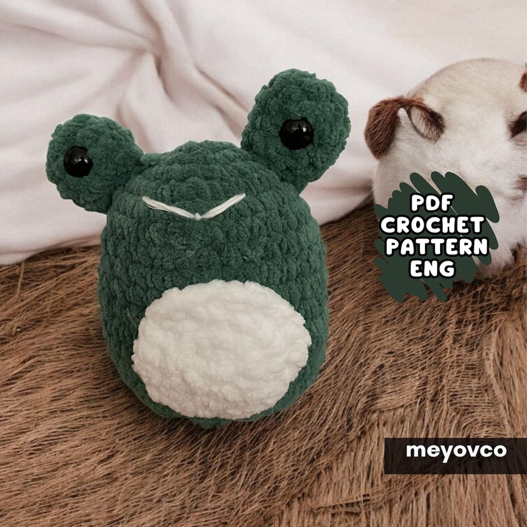 Frog Crochet Pattern PDF – Amigurumi Frog Tutorial, DIY Plush Toy ...