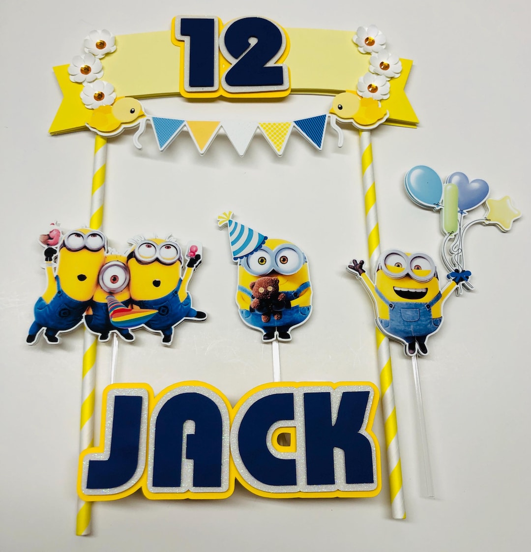 Minions Birthday Cake Topper: Handmade Party Decoration - Etsy