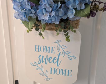 Stained Wood and Pink Welcome Sign - Large - Etsy