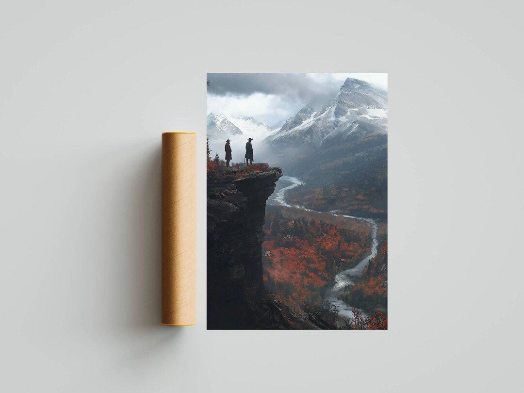 Red Dead Style Cowboy Poster Western Travel Wall Art Redemption Game ...