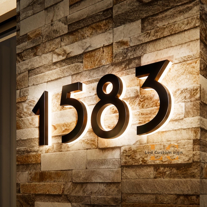 Light up House Numbers - Etsy