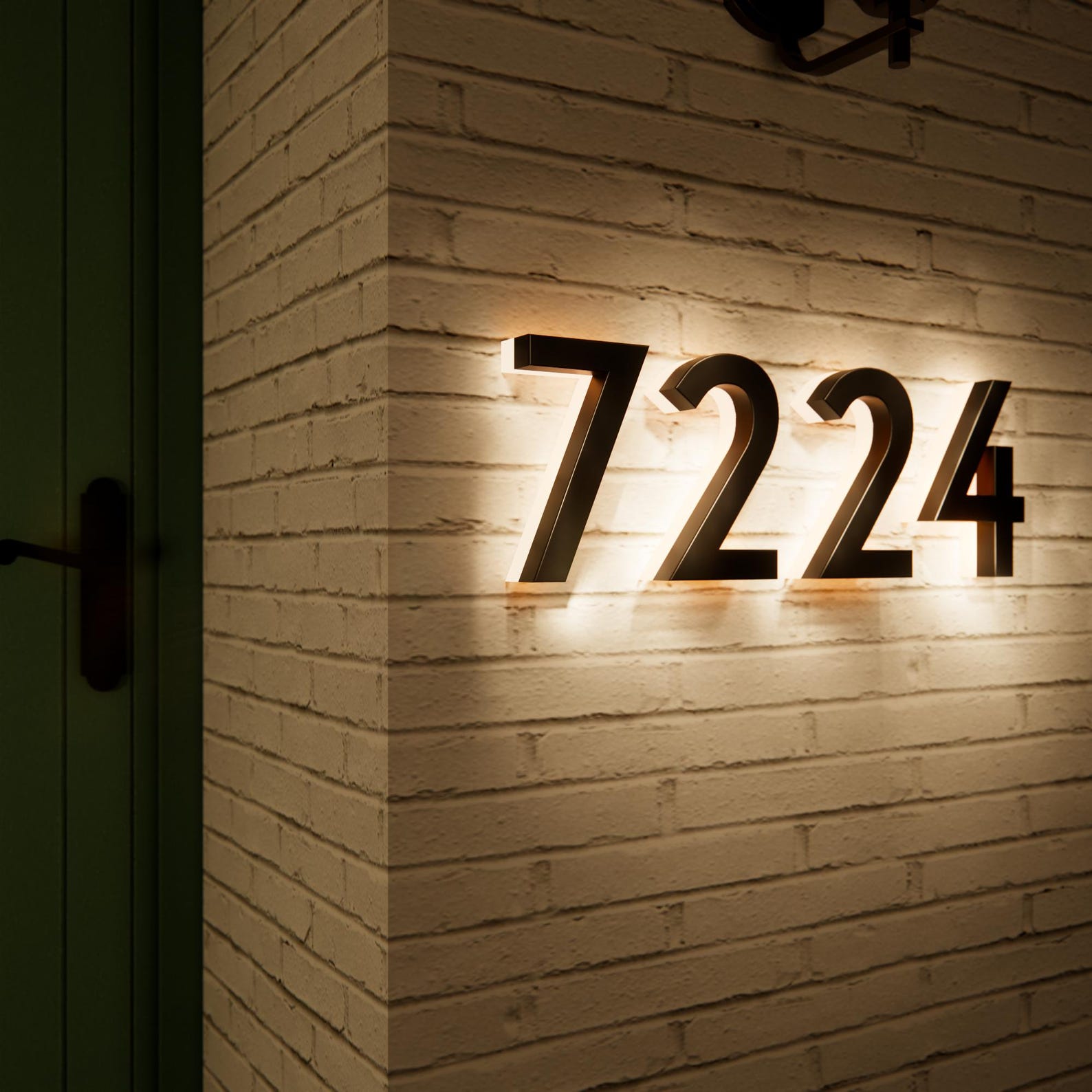 Backlit LED House Numbers, Personalized Solar Illuminated Address ...
