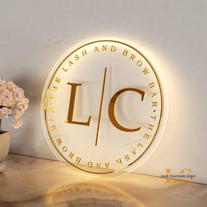 Custom Neon Sign, Personalized LED Office Sign, 3D Illuminated Business ...